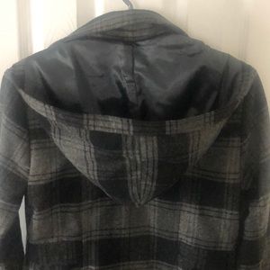 Element | Jackets & Coats | Plaid Hooded Pea Coat | Poshmark